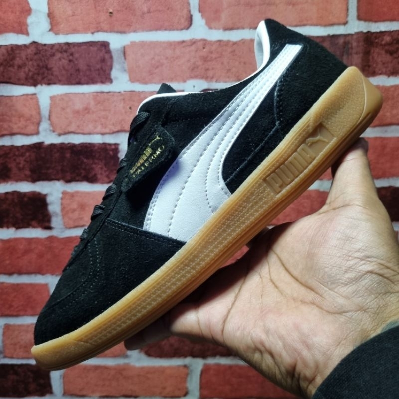 Jual Sepatu sneakers pria wanita pum4 palermo PALERMO HITAM LIST PUTIH ...