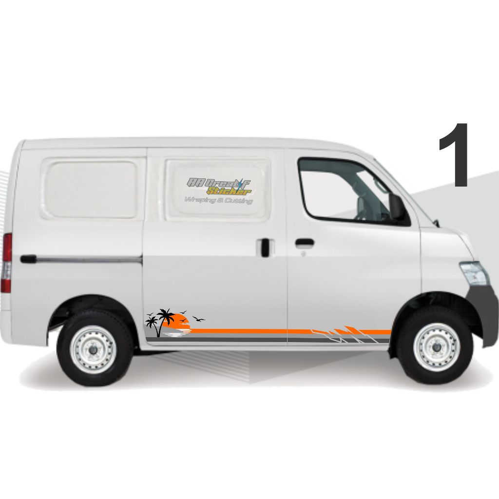 Jual sticker mobil CUTTING side decal mobil daihatsu grandmax custom ...