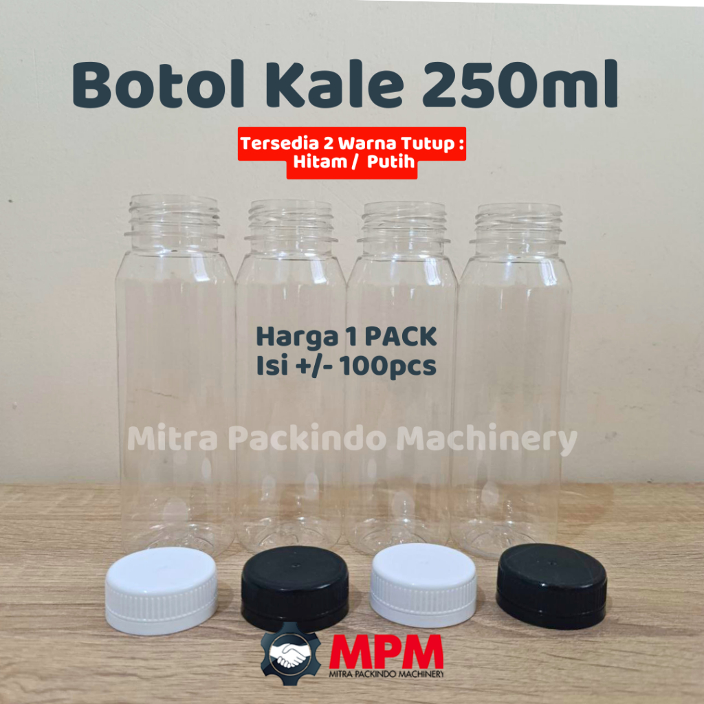 Jual Botol Kale Bulat PREMIUM TEBAL 23gr 250ml / Botol Minuman Coklat ...