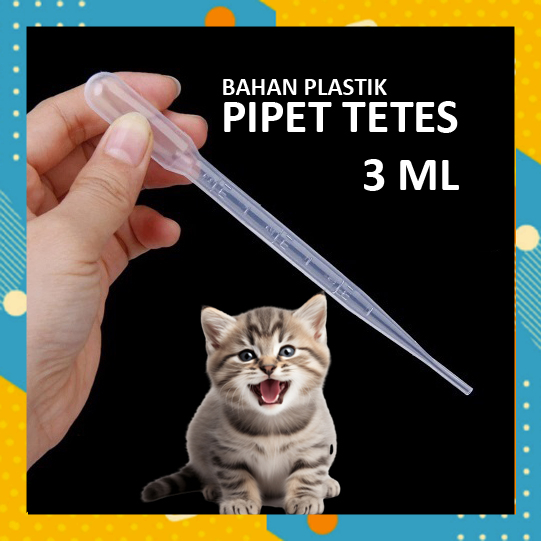 Jual Pipet Tetes 3 ML Plastik Alat Bantu Ukur Minum Obat Oral KUCING ...