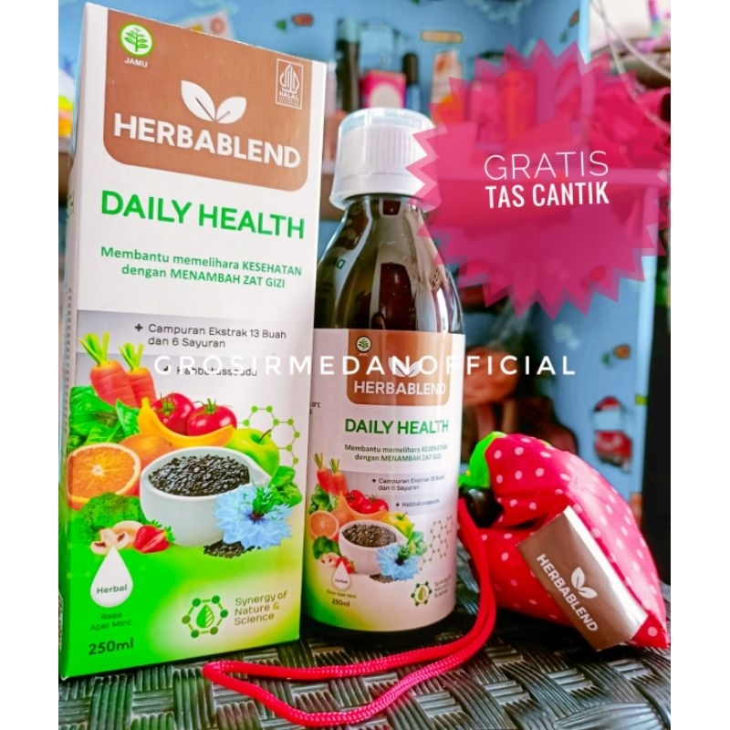 Jual vitamin HERBABLEND DAILY HEALTH 250 ML HERBAL ALAMI DARI BUAH DAN ...