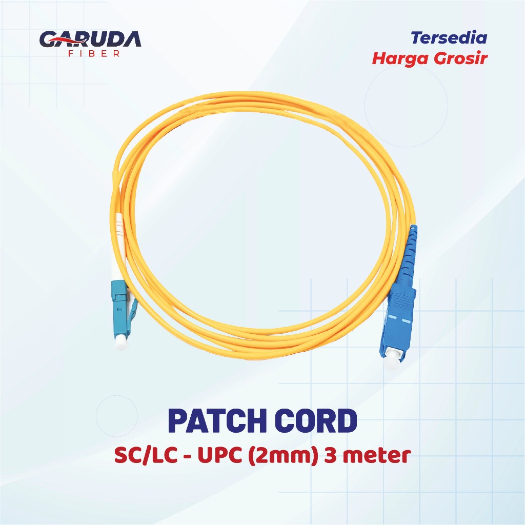 Jual Garuda Giber Patch Cord SC/LC - UPC (2mm) 3 meter | Shopee Indonesia