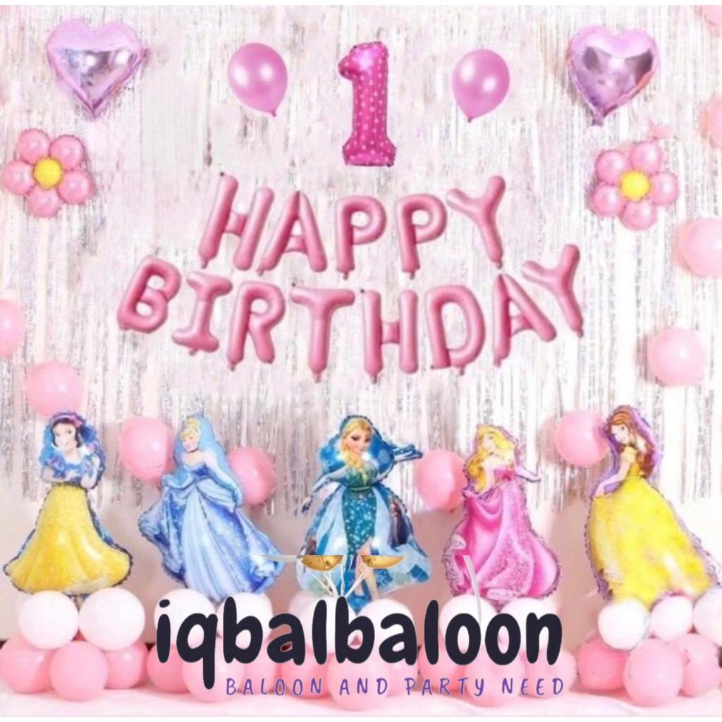 Jual BALON DEKORASI ULANG TAHUN PRINCESS CINDERELLA ELSA BELLE ...