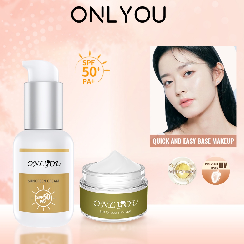 Jual ONLYOU MAKEUP 2PCS PAKET / ONLYOU Whitening moisturizer glowing ...