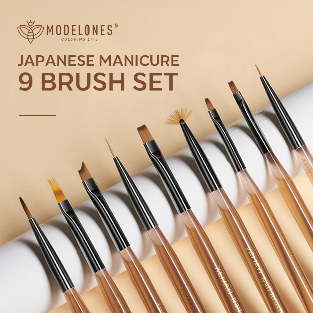Jual MEFA Japanese 9 Set Pen Brush / Nail Art Japanese Kuas Kuku ...