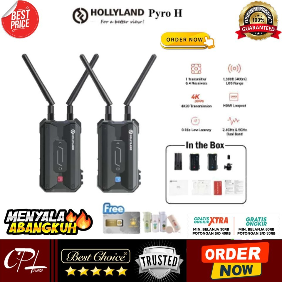 Jual Hollyland PYRO H 4K HDMI Wireless Video Transmission System Transmitter Receiver | Shopee ...