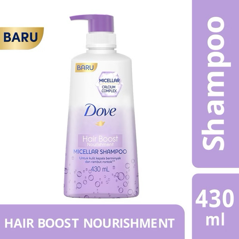 Jual Dove Sampo Micellar Hair Boost Nourishment 430ml | Shopee Indonesia