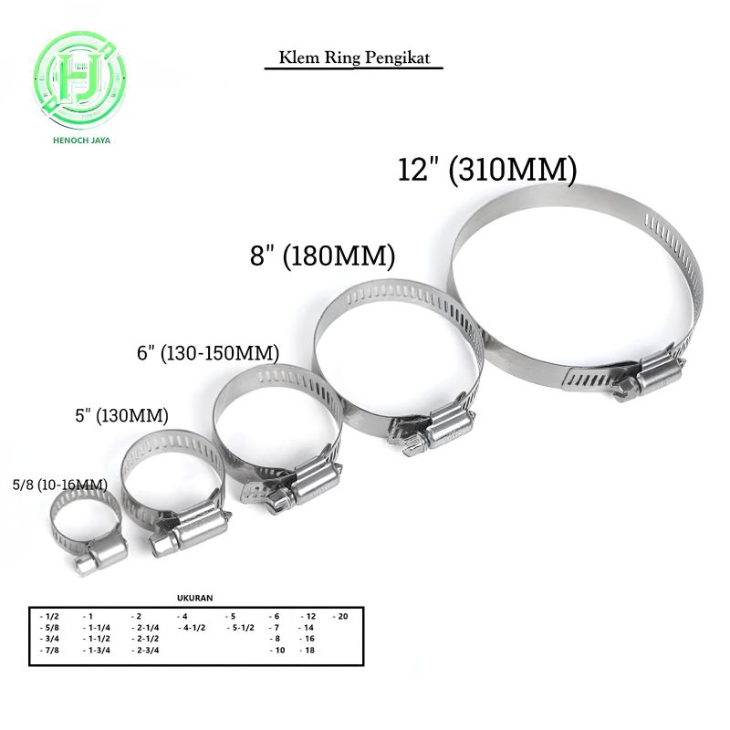 Jual Klem Ring Pengikat (7inch) - (12inch) | Shopee Indonesia