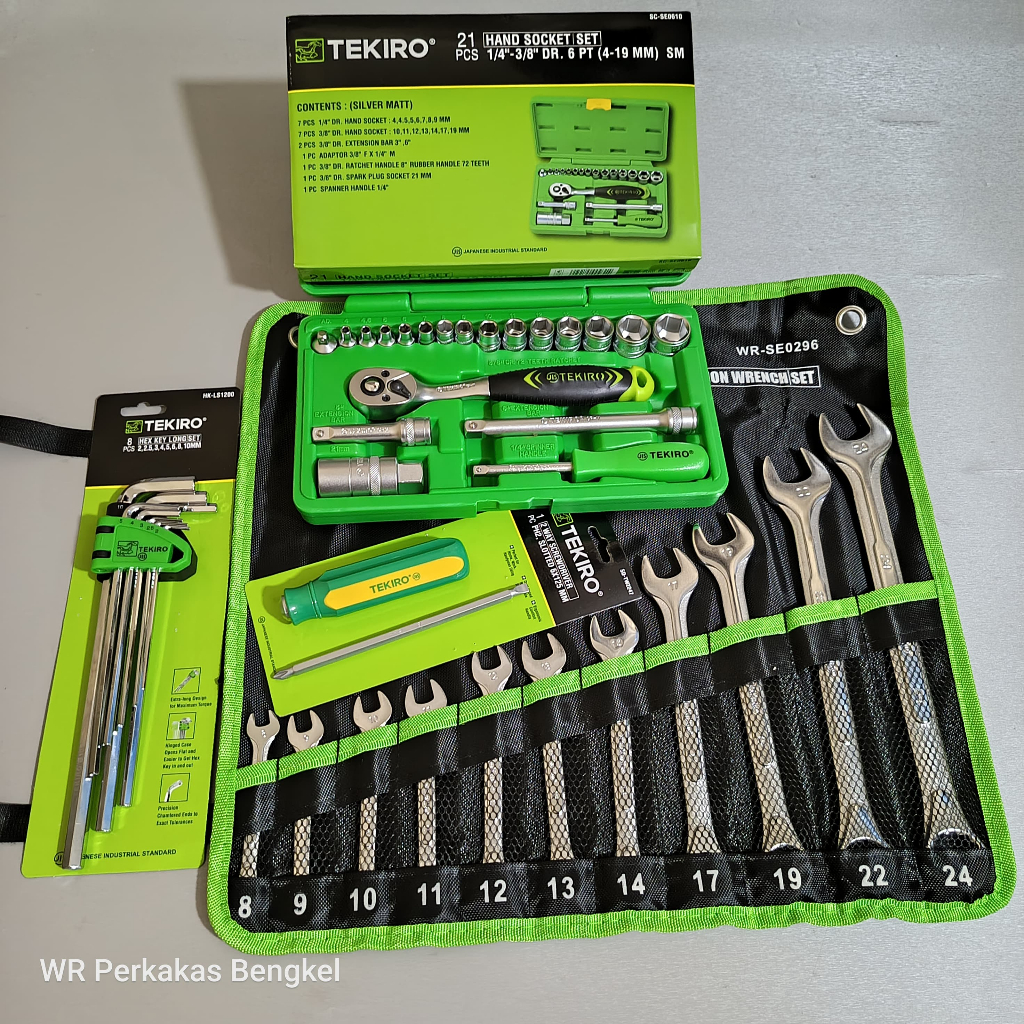 Jual Paket Lengkap Kunci Bengkel Tekiro Full Set / Alat Perkakas Kunci Tekiro / Socket Kunci ...