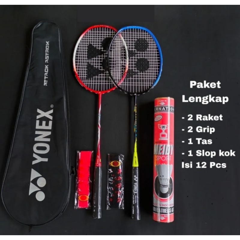 Jual RAKET BADMINTON SENYAWA LENGKAP DEGAN TAS SHUTTLECOCK BISA SATUAN ...