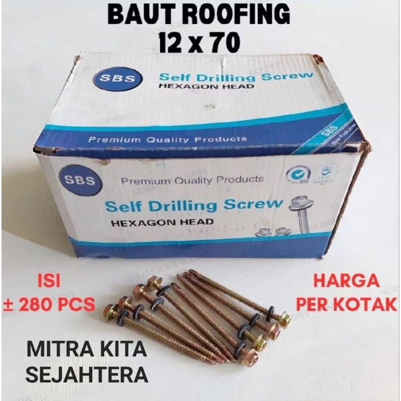 Jual BAUT BAJA RINGAN 12x70 / BAUT ROOFING 12 x 70 (7 cm) / ROOFING 7 ...