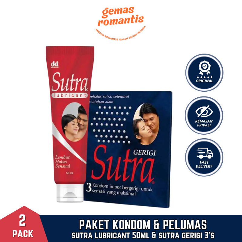 Jual Sutra Lubricant 50mL Pelumas sutra Sutra Gel + Kondom Sutra Gerigi ...