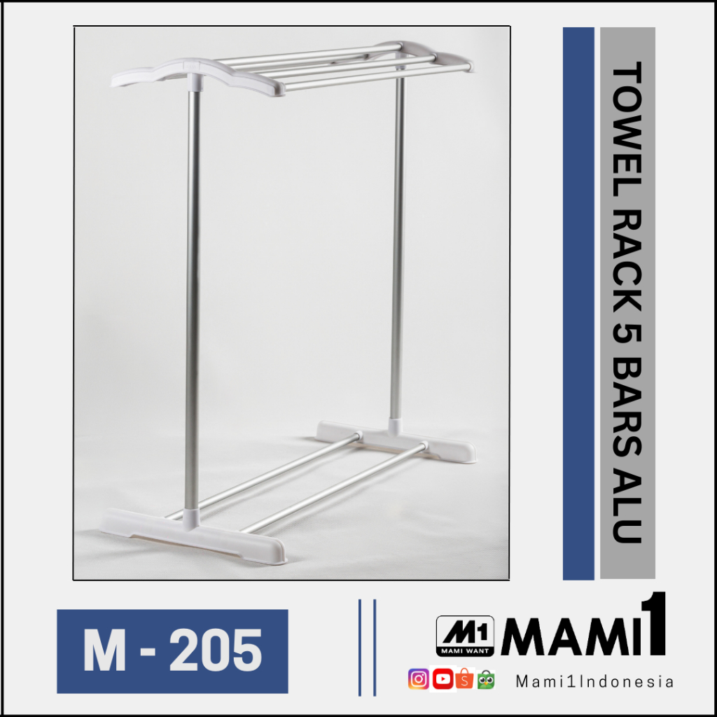 Jual MAMI1 M-205 TOWEL RACK 5 BARS ALU | Shopee Indonesia