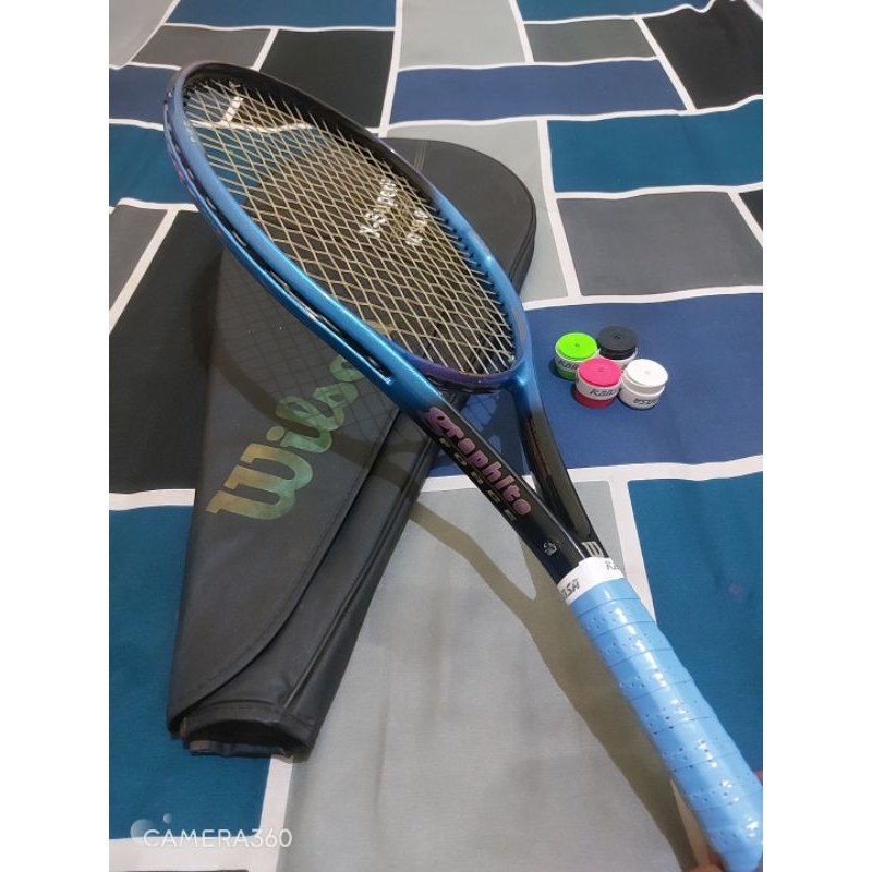 Jual RAKET TENIS ORIGINAL WILSON GRAPHITE FORCE BEKAS MASIH BAGUS SIAP ...