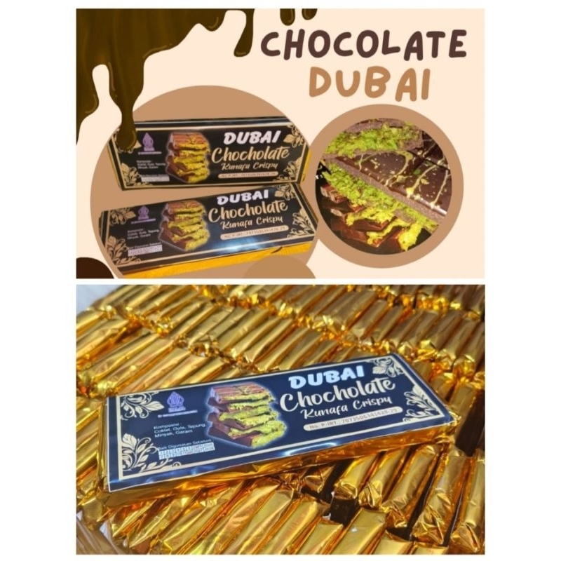 Jual COKLAT DUBAI VIRAL Berat 100g Coklat Dubai Gold premium CHOCOLATE | Shopee Indonesia