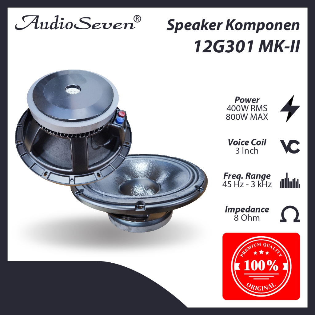Jual Speaker Komponen 12 G 301 12in Audio Seven Import Original High ...