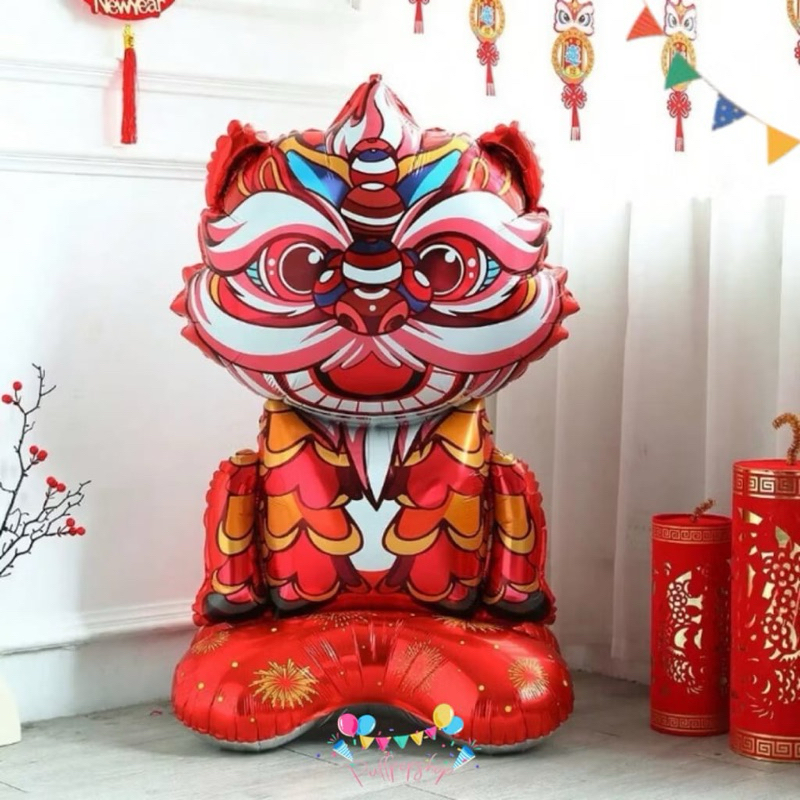 Jual Balon Foil Barongsai Duduk Jumbo Merah (Balon Barongsai Spesial ...