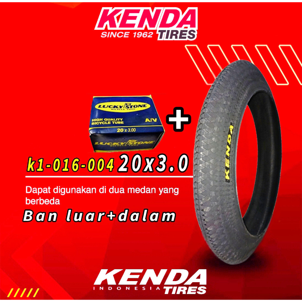 Jual ban sepeda KENDA BMX 20x3.0 jumbo ban sepeda bmx 20 in siap pakai ...