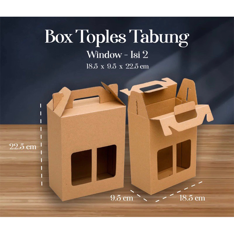 Jual Gable Box E-Flute Window Muat Toples Jar / Botol Kale 1 liter ...