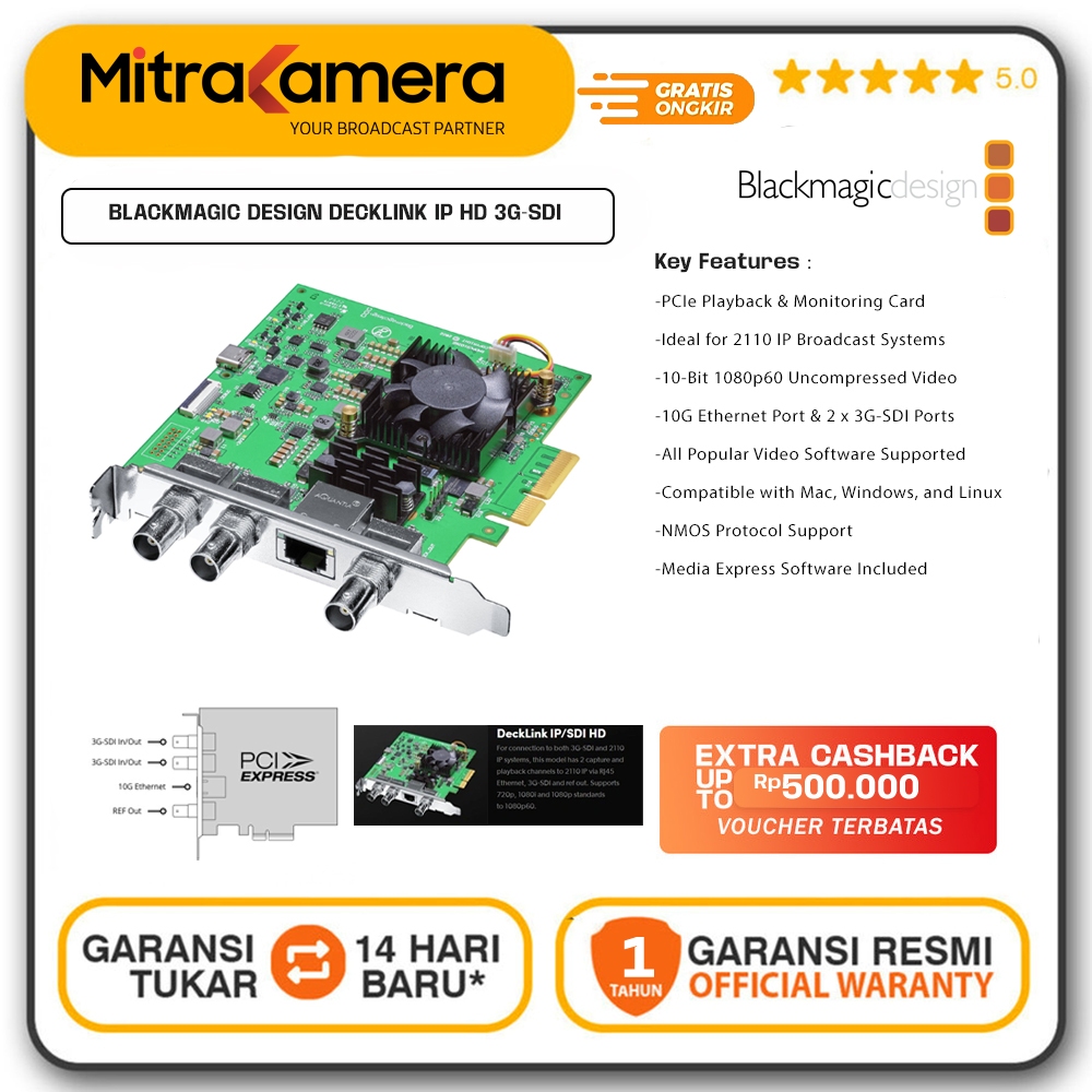Jual Blackmagic Design DeckLink IP/SDI HD - DeckLink IP HD 3G-SDI | Shopee Indonesia