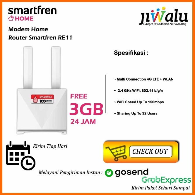 Jual Modem Router Home Smartfren RE11 ROSA FREE Kartu Perdana Smartfren 3GB 14 hari | Shopee ...