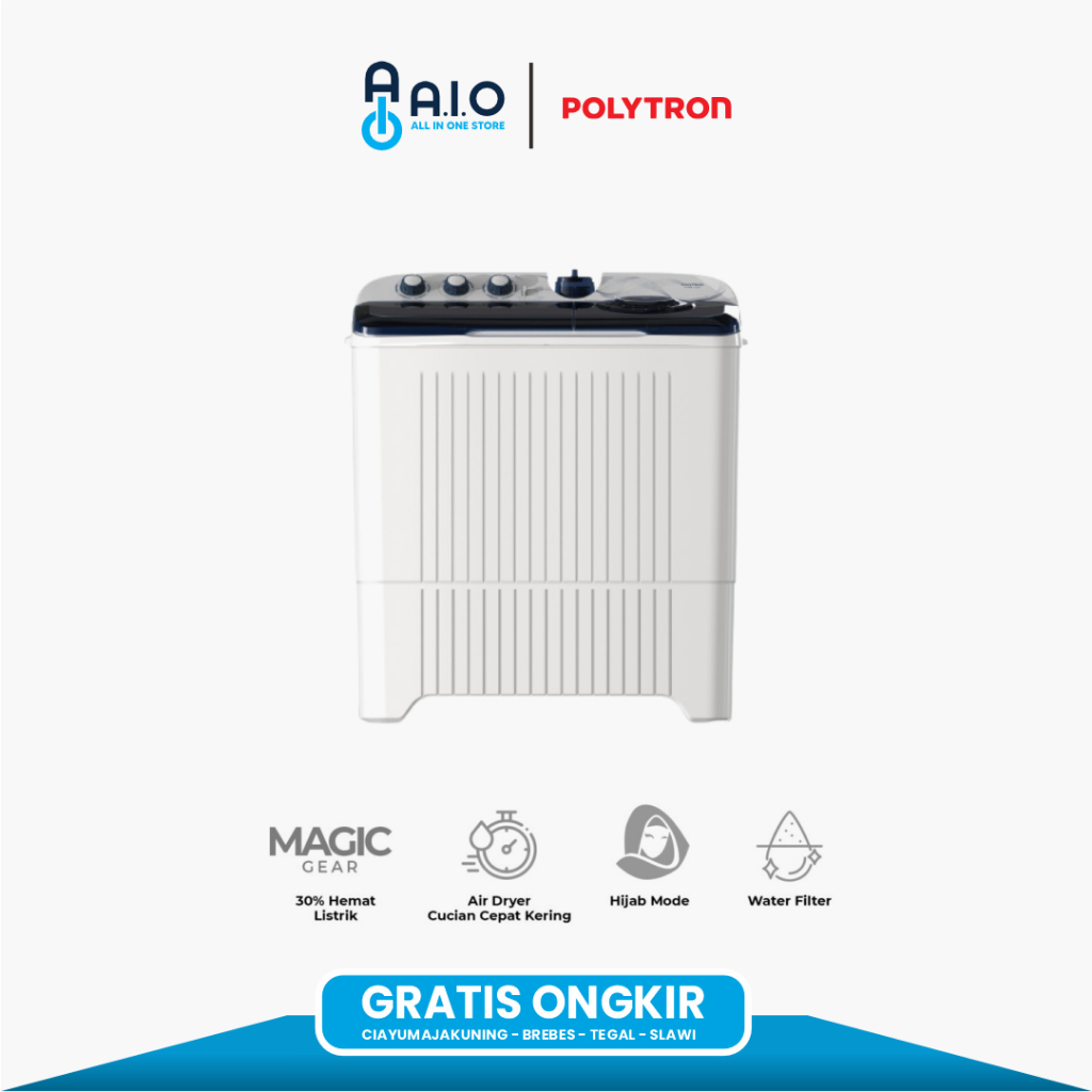 Jual POLYTRON - MESIN CUCI 2 TABUNG 12 KG - PWM 1203 | Shopee Indonesia