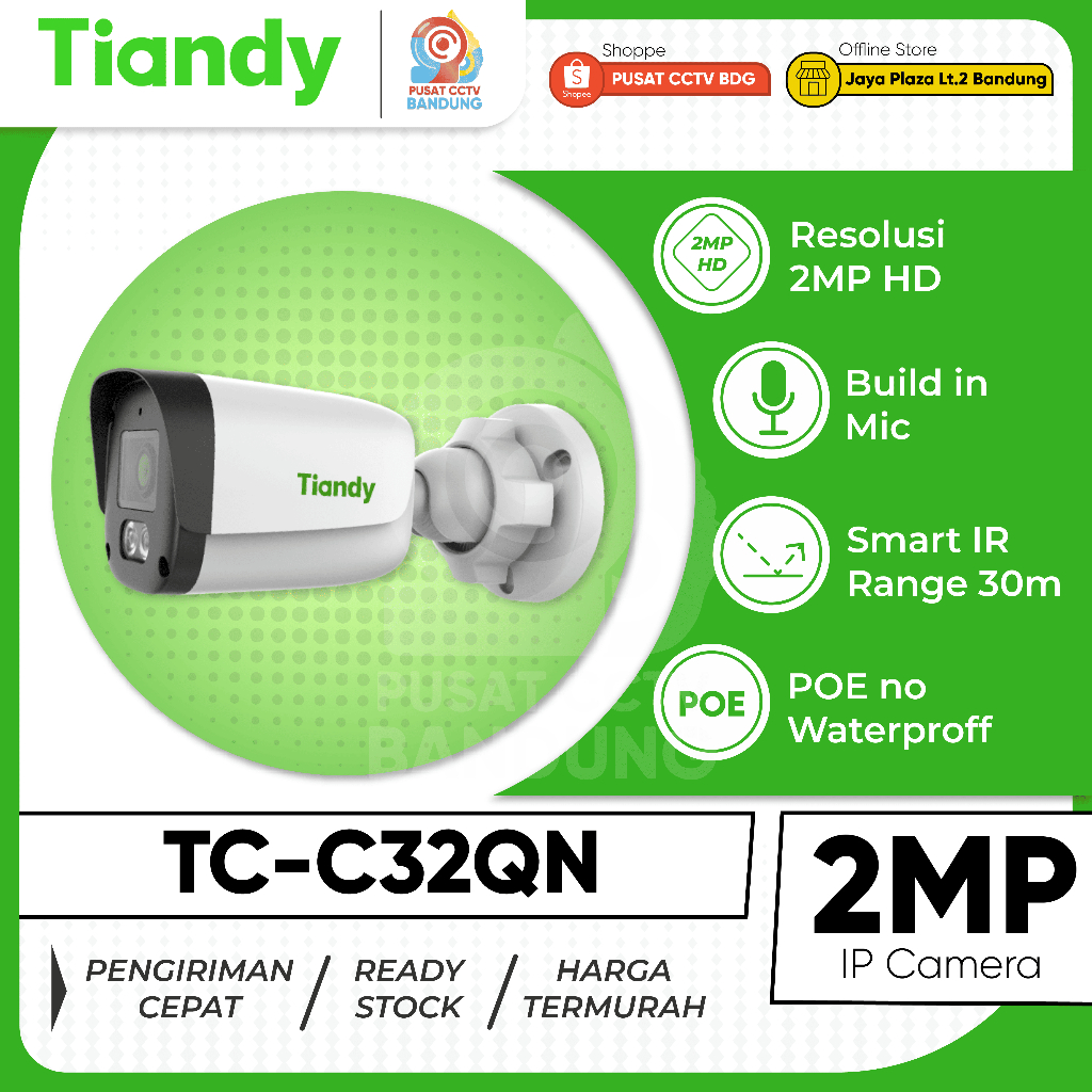 Jual Kamera CCTV Outdoor Tiandy TC-C32QN 2MP Fixed Bullet Camera ...
