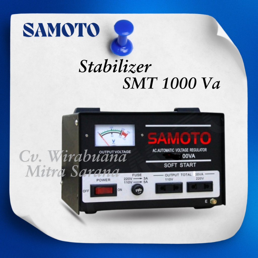 Jual Stabilizer SAMOTO Servo SMT1000 Va Stavolt Penyetabil Tegangan ...