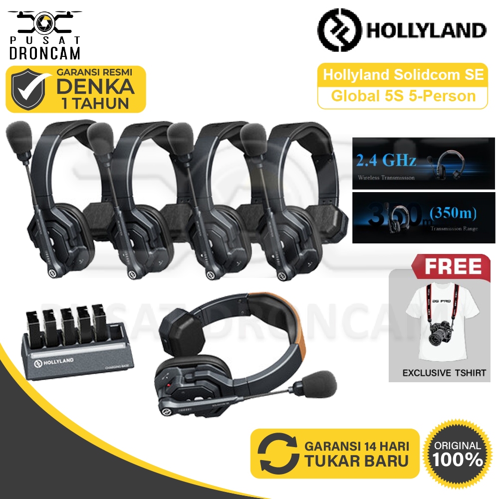 Jual Hollyland Solidcom SE Global Version 2S 4S 5S Full Duplex Wireless Intercom Headset ...