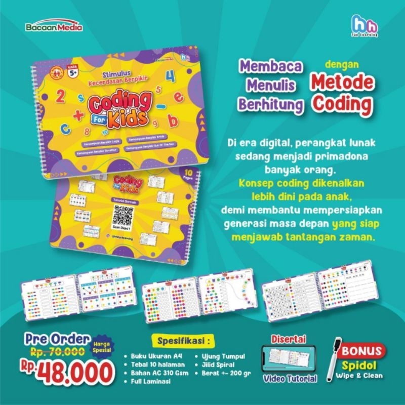 Jual [BACAAN MEDIA] Coding For Kids Buku Edukasi Belajar Coding Untuk ...