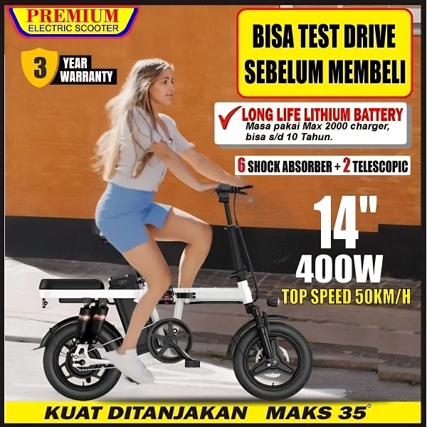 Jual ELECTRIC BIKE SEPEDA LISTRIK ANAK / SEPEDA LISTRIK LIPAT 14 INCH ...