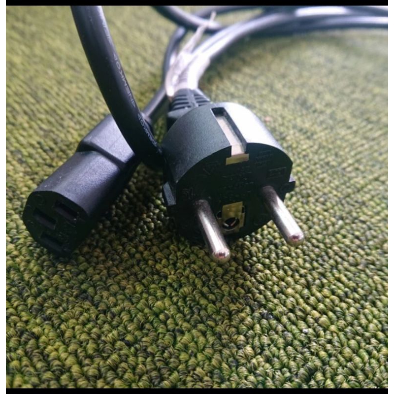 Jual kabel power 3 lubang Original bawaan PC BRANDED | Shopee Indonesia