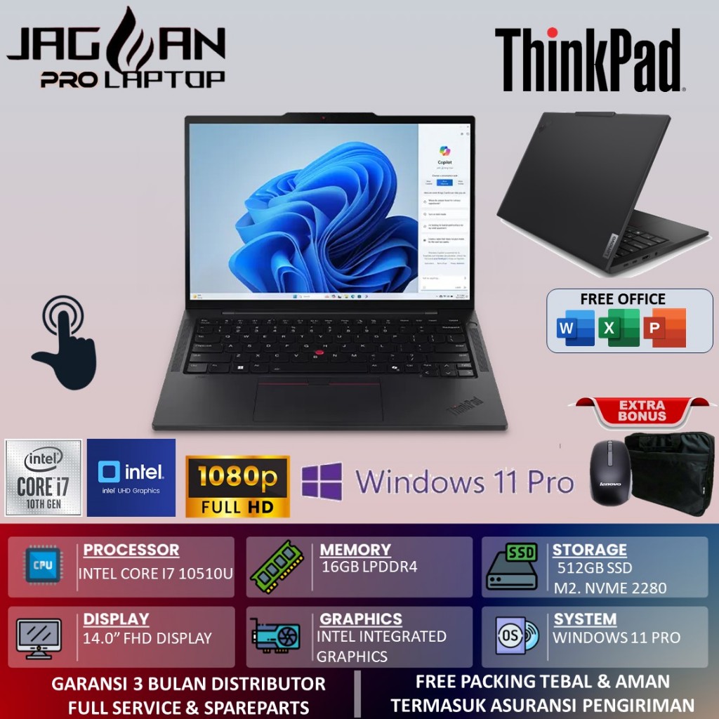 Jual Laptop Lenovo Thinkpad T14S Intel VPRO I7 10510U 32GB 1TB SSD 14.0 ...