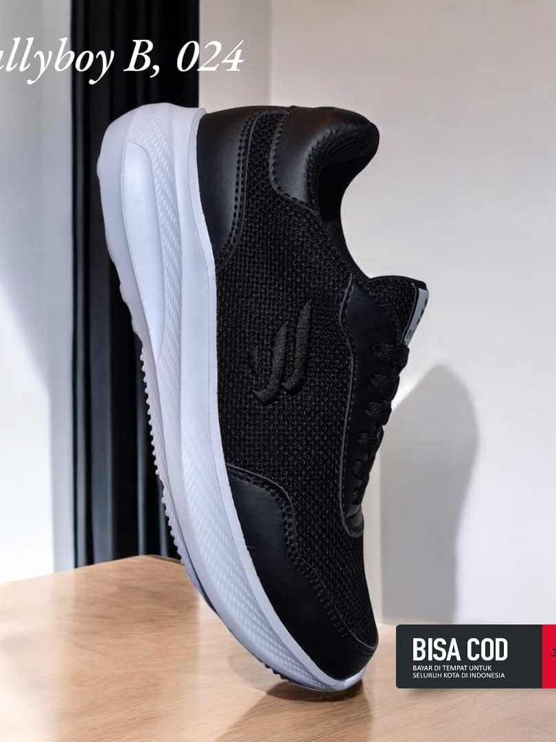 Jual Sepatu Ballyboy Sneaker Hitam Polos Anak Sekolah Pria Wanita Sport ...