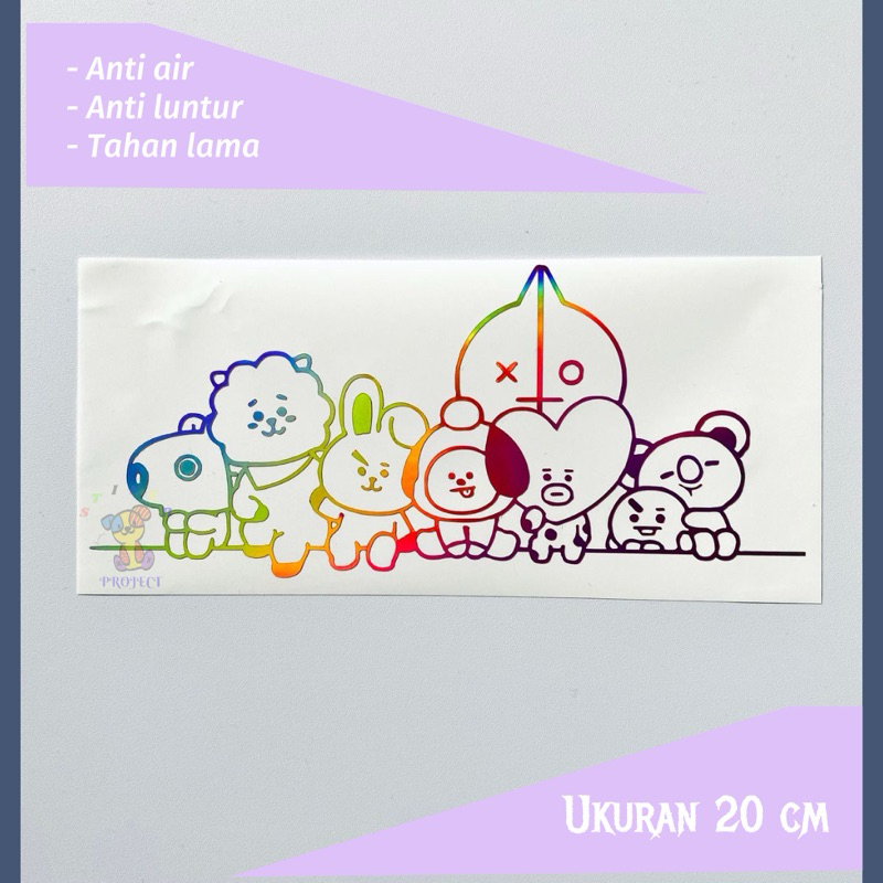 Jual Stiker bt21 all member bts cutting sticker laptop mobil | Shopee ...