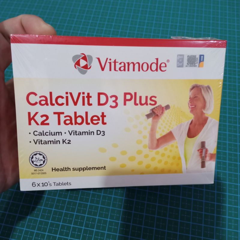 Jual Vitamode Calcivit D3 Plus K2 Tablet Calcium Vit D3 Vit K2 Isi 60 ...
