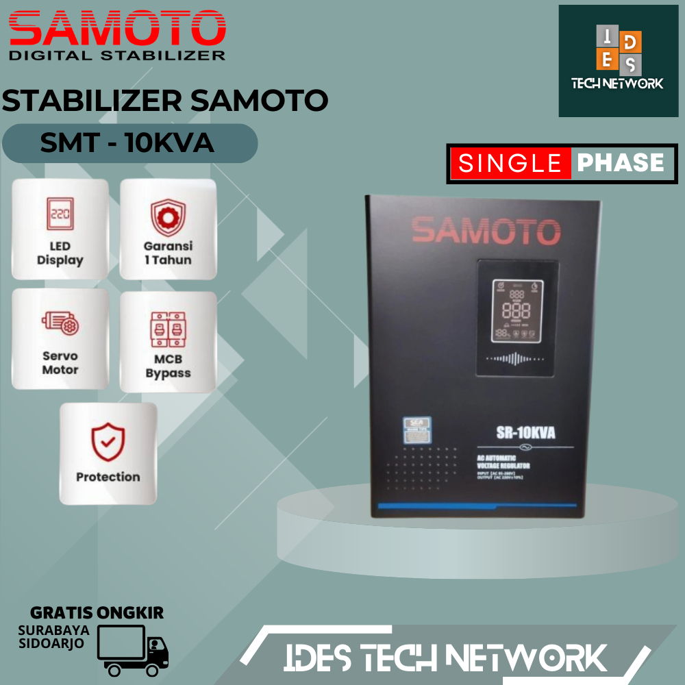 Jual Digital Stabilizer/stavolt/stabiliser listrik Samoto 10KVA single ...