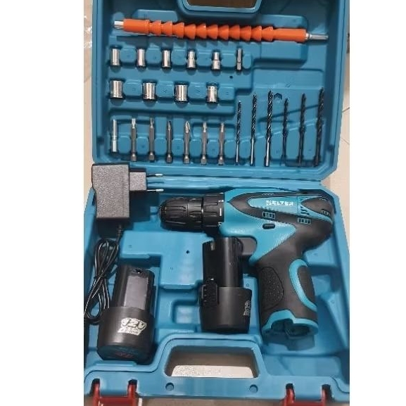 Jual Bor Baterai Bor Cas Bor Cordless 12V 2Baterai Bor Obeng Besi Kayu ...