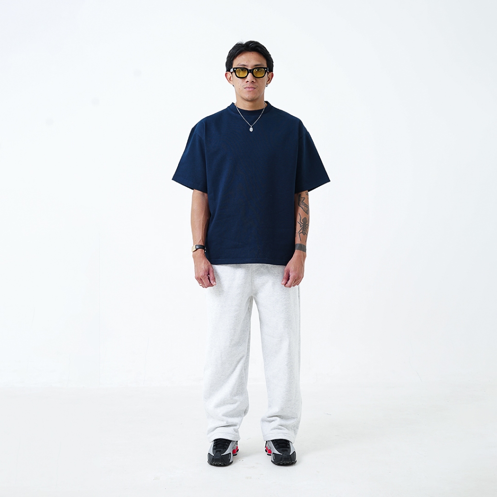 Jual All Around Faded Boxyfit Tshirt Navy 235GSM | Shopee Indonesia