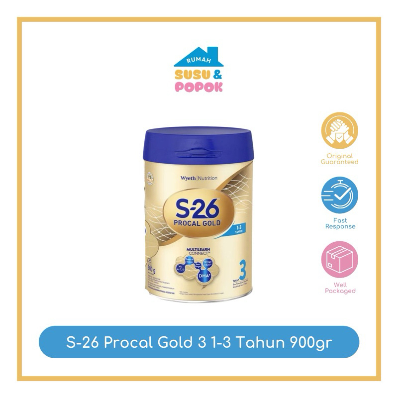 Jual S-26 Procal Gold 3 1-3 Tahun 900gr | Shopee Indonesia