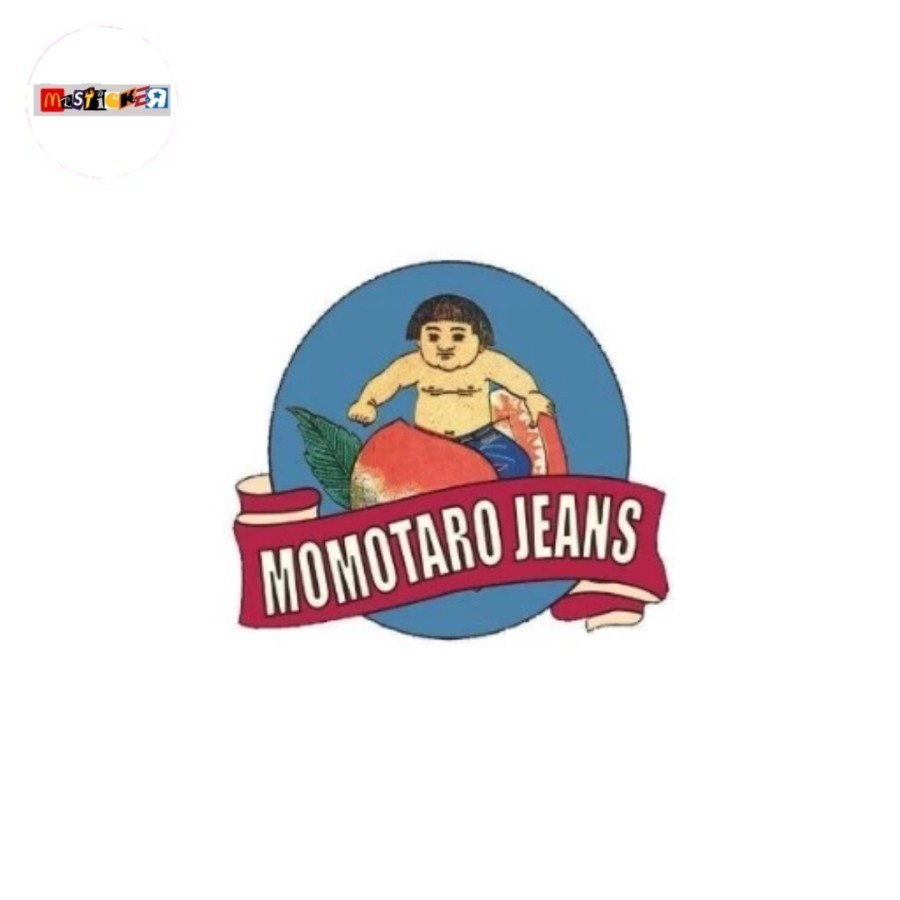 Jual sticker Momotaro Jeans logo diecut stiker denim Japan | Shopee Indonesia