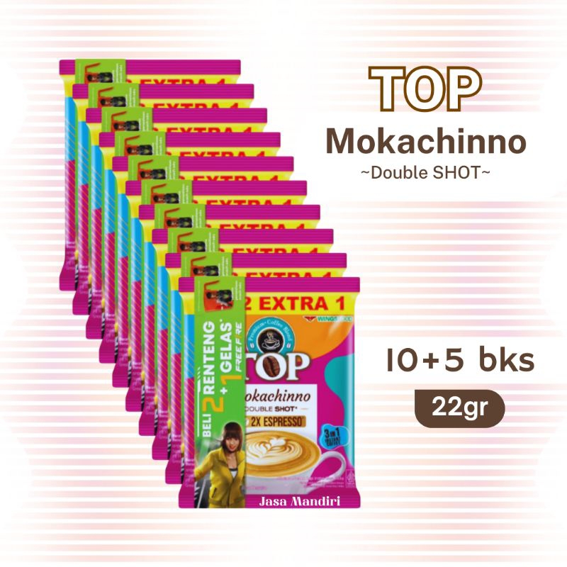 Jual Kopi Top Mokachinno Double Shot 22g (Beli 2 gratis 1 Sachet ...