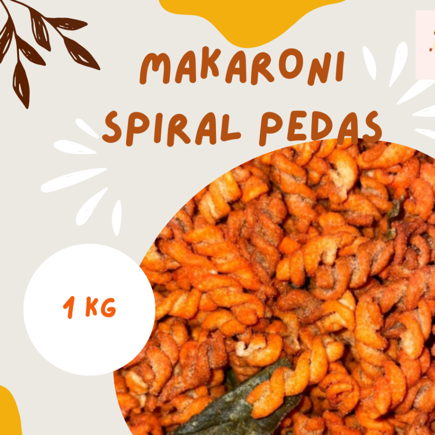 Jual Makaroni spiral makaroni ulir pedas daun jeruk 1 kg | Shopee Indonesia