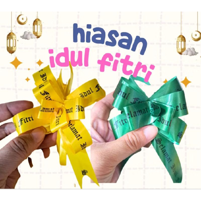 Jual ( 1 pak - 10 pcs ) PITA TARIK IDUL FITRI LEBARAN PITA SERUT EID ...