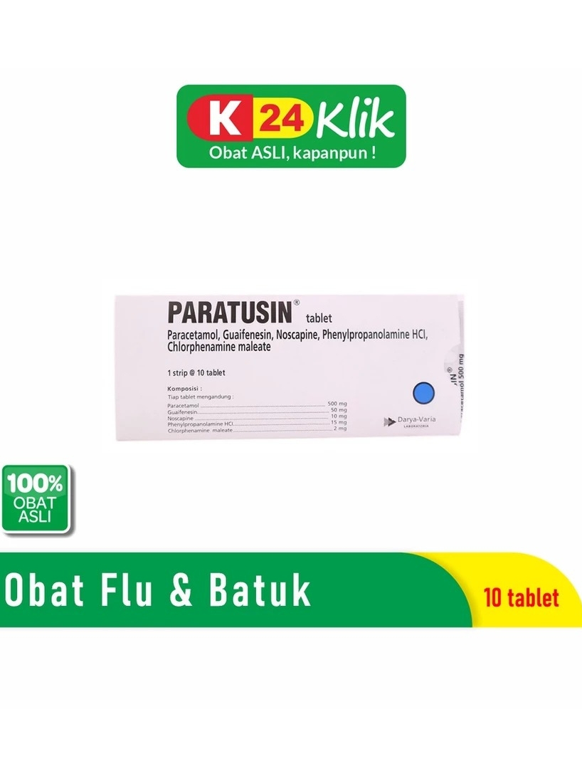 Jual PARATUSIN Tablet 1 Strip (Isi 10 Tablet) | Shopee Indonesia