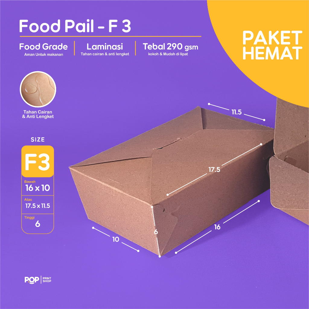 Jual Paket Hemat | Food Pail Rice Box | Laminasi Anti Air | Tebal ...