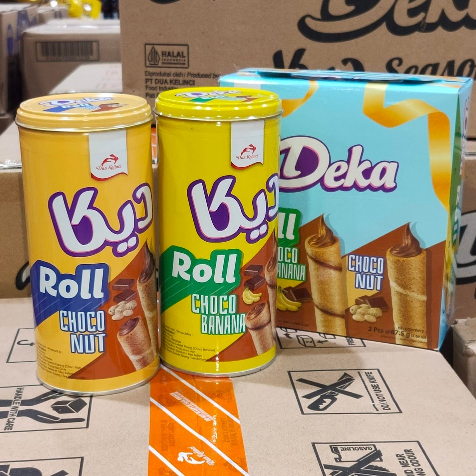 Jual DEKA Paket Wafer Roll 175gr (2 Kaleng x 87,5gr) Choco Banana ...