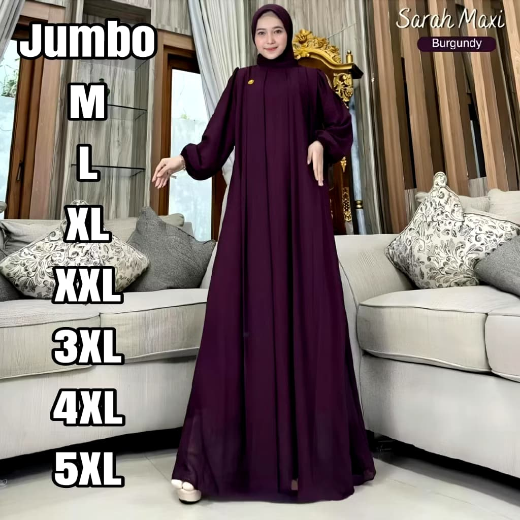 Jual GAMIS TERBARU 2025 SARAH MAXY MUSLIM GAMIS CERUTY BEBYDOLL FULL ...