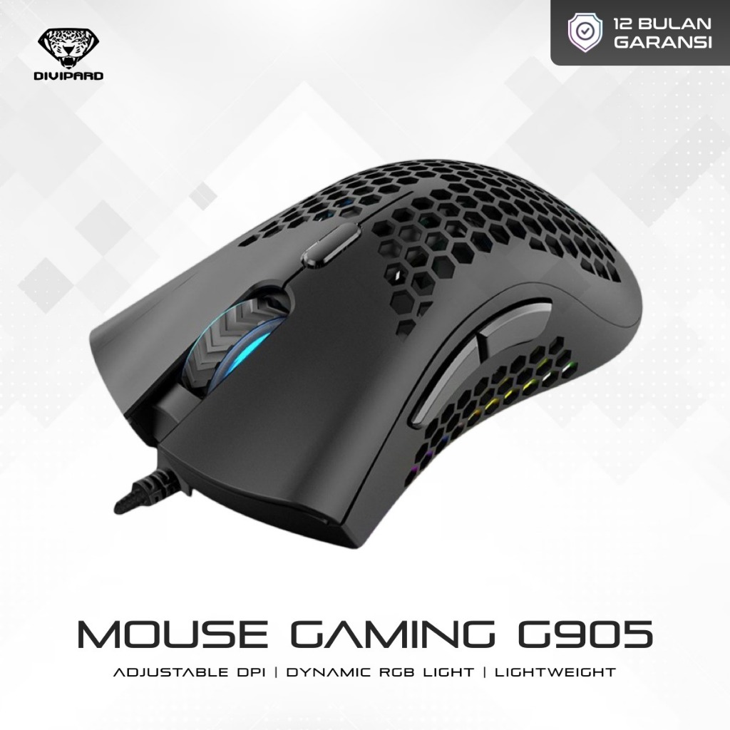 Jual Mouse Gaming Kabel Divipard G905 Honey Comb RGB LED Light untuk ...