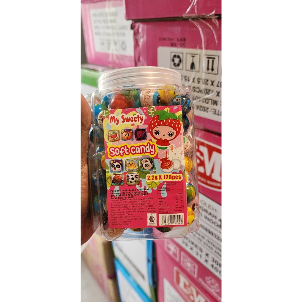 Jual Permen Lunak My sweet Bola Mata Viral isi 120 Pcs（Mata Mini ...